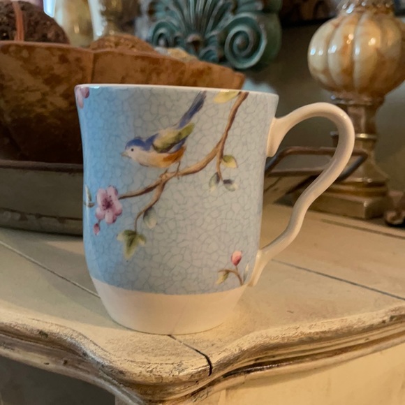 222 Fifth | Dining | 222 Fifth Blossom Bird Blue Mug | Poshmark